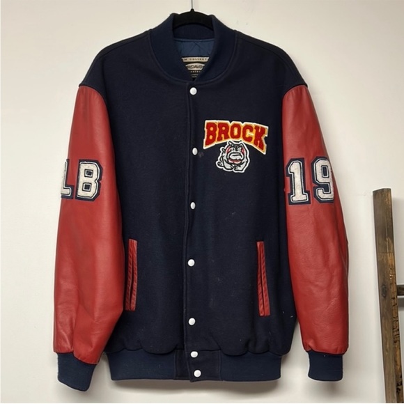 Vintage | Jackets & Coats | Vintage Leather Man Line Backer Bulldogs ...